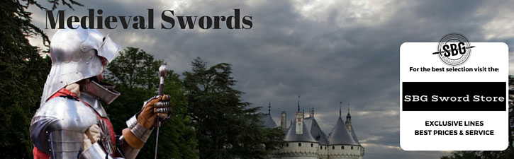 Battle ready medieval swords